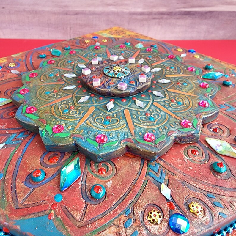 Mixed Media Mosaic Art, Mandala Art, Mandala Wall Art - Etsy