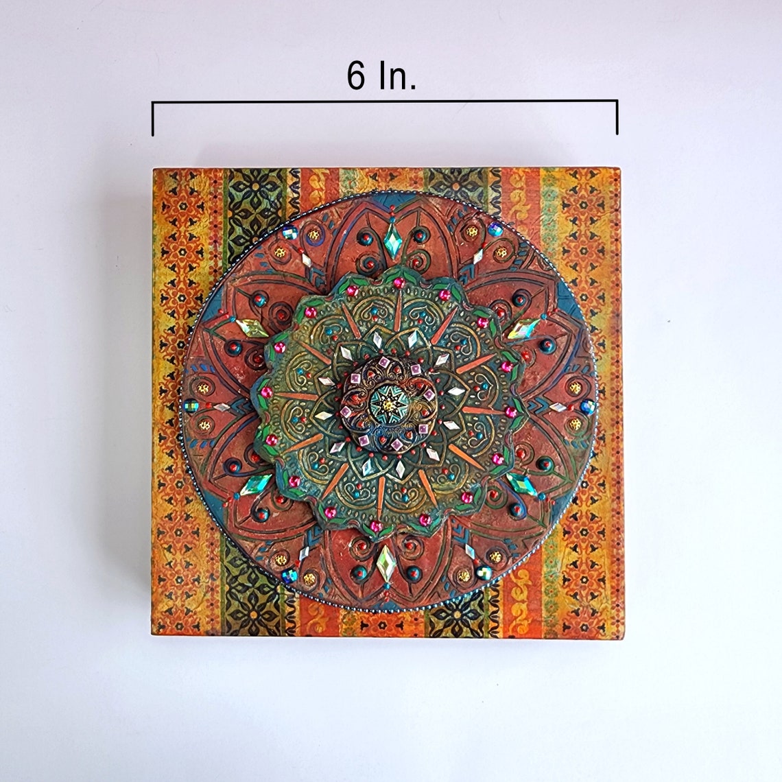 Mixed Media Mosaic Art, Mandala Art, Mandala Wall Art - Etsy