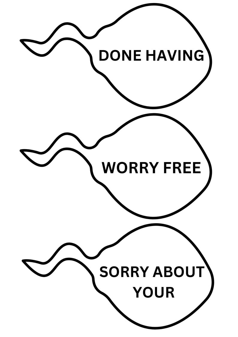 Vasectomy Care Package Gift Basket Printables Cut Out for Snacks - Etsy