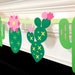 Cactus Banner Birthday Party Bunting Instant Digital Download SVG PDF ...