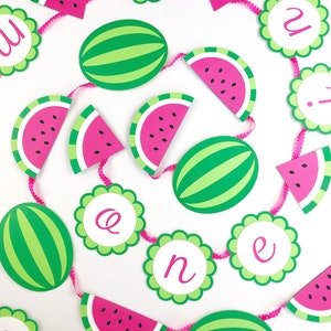 Watermelon Banners | Summer Birthday Party Bunting | Instant Digital ...