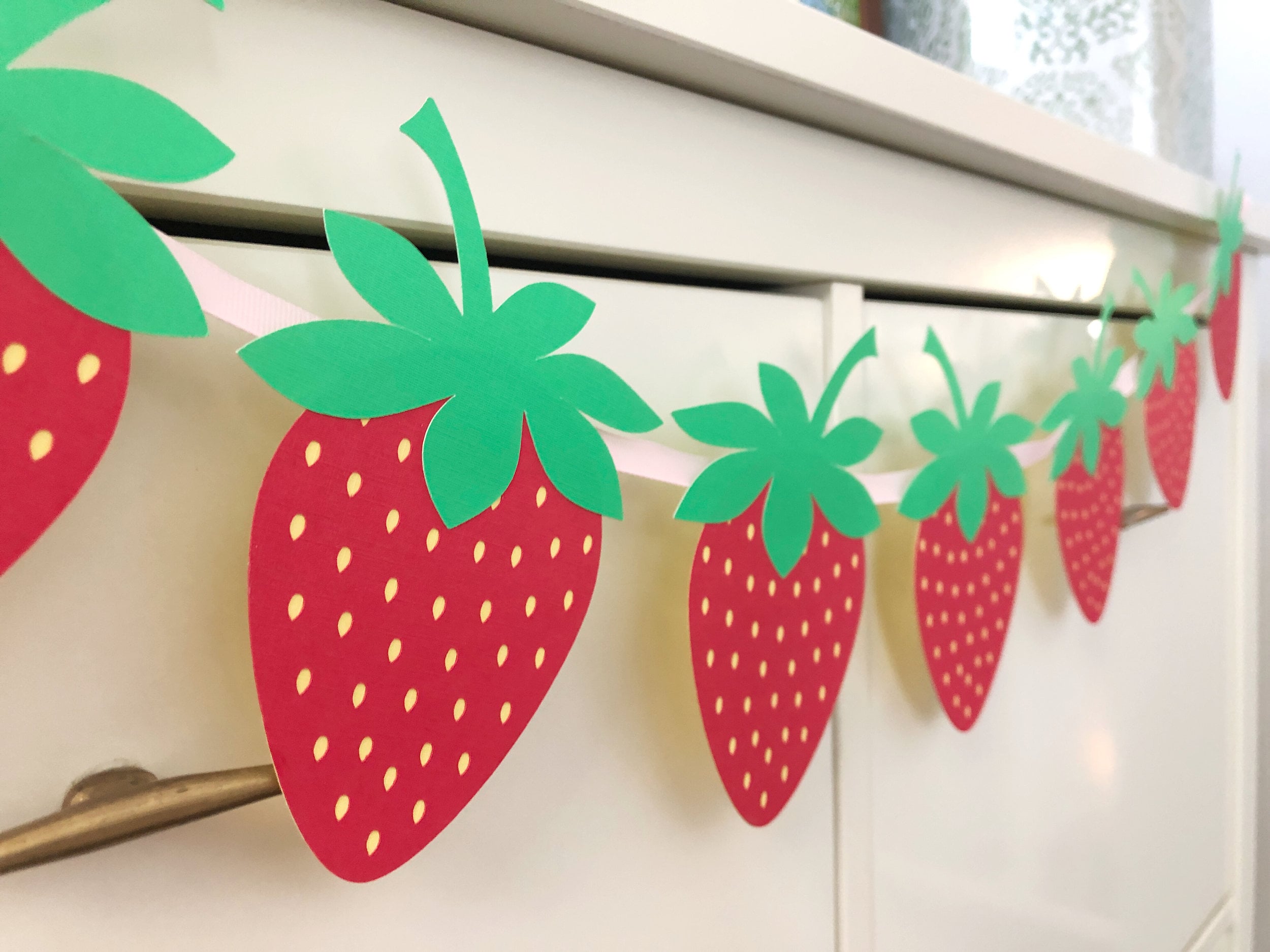Strawberry Banner | Summer Birthday Bunting | Instant Digital Download ...