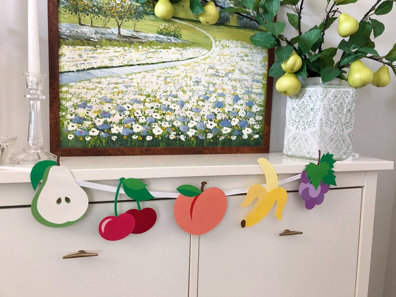 Fruit Banner | Summer Bunting | Classroom Garland | Instant Digital ...
