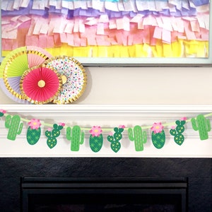Banner de cactus / Banderines para fiesta de cumpleaños / Descarga ...