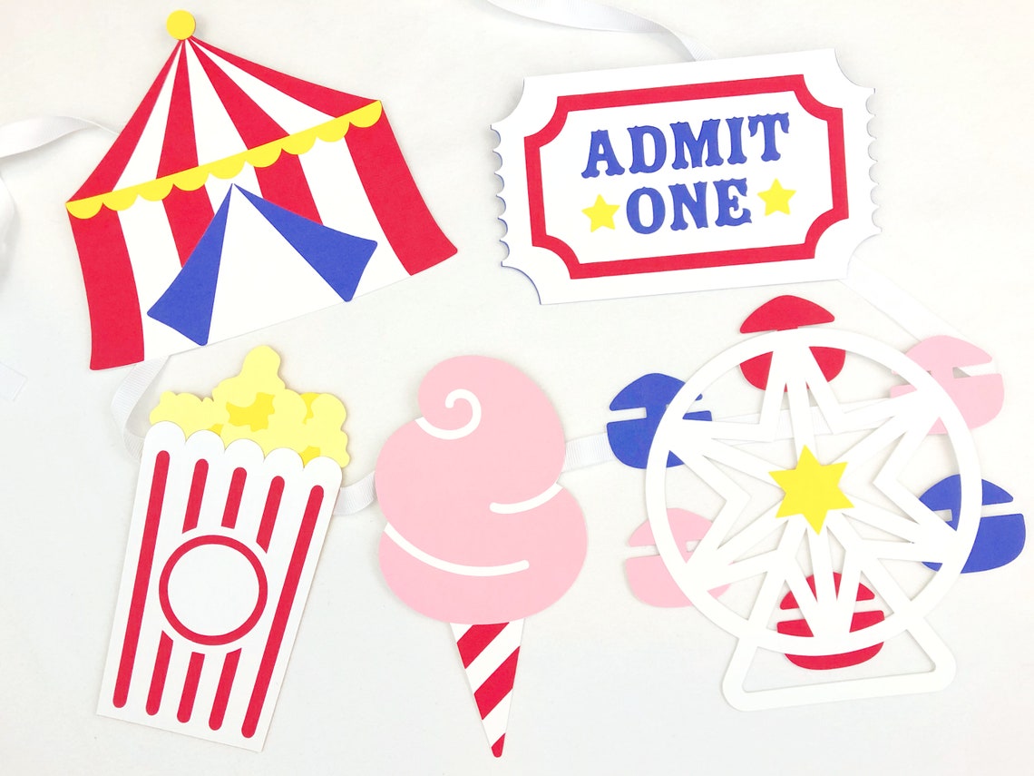 Carnival Banner Circus Fair Bunting Instant Digital - Etsy