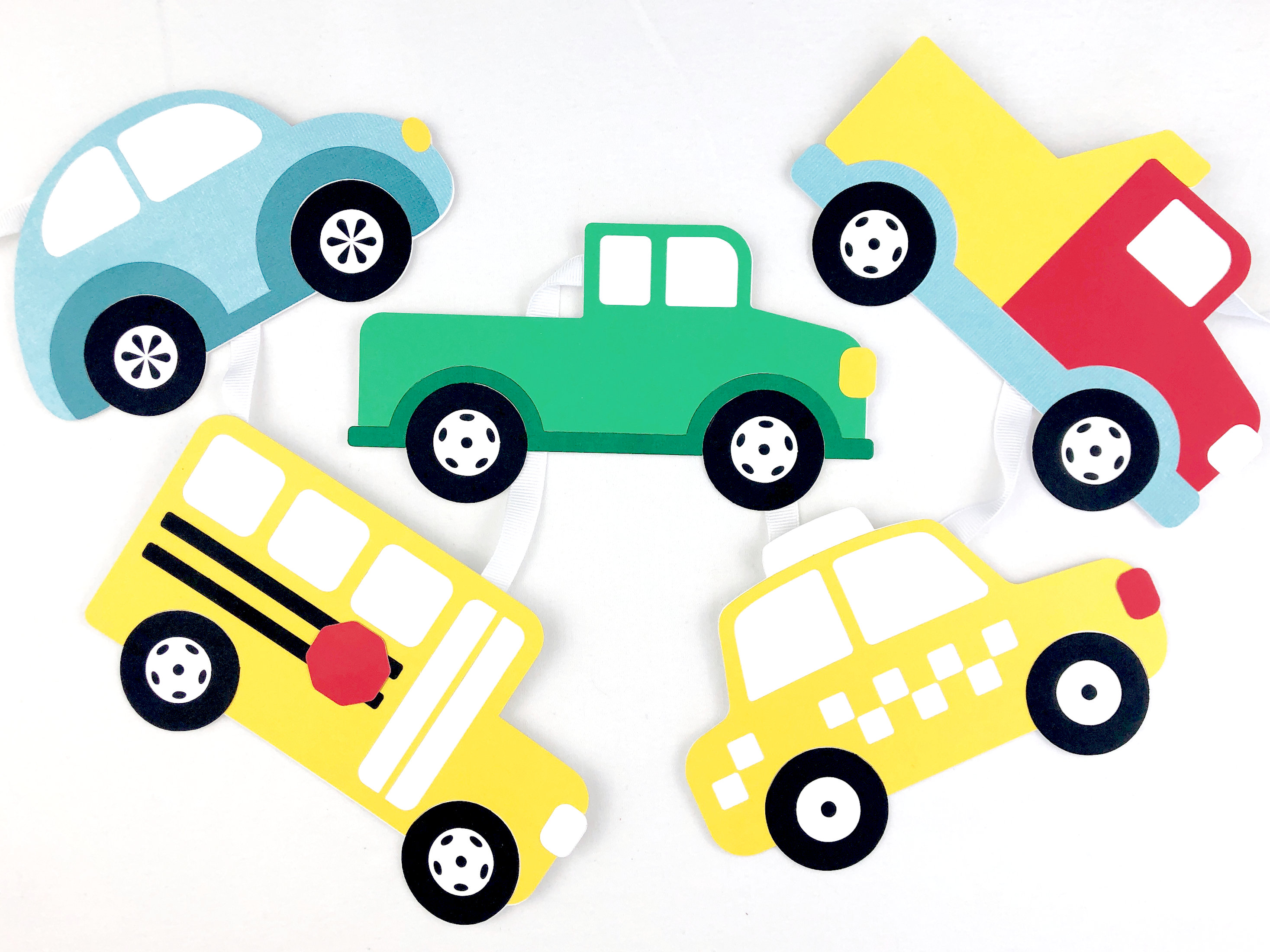 Cars and Trucks Banner Birthday Party Bunting Instant | Etsy