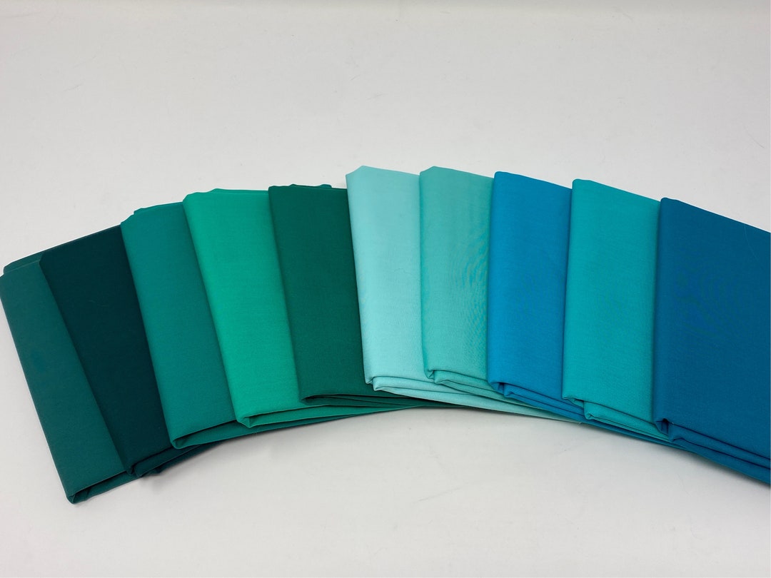 Waves of Blue Riley Blake Cotton Curated Fabric Bundle | Aqua Green ...