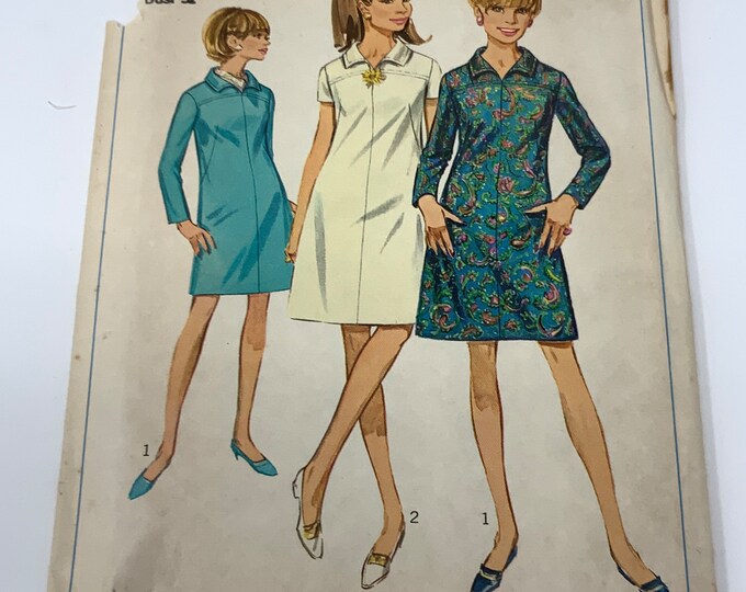Cut Sewing Pattern/simplicity 7289 Dress Pattern/vintage Simplicity ...