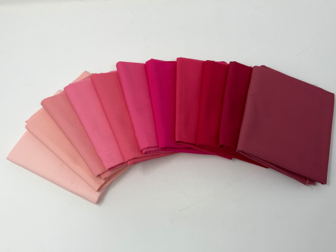 Pink Spectrum Curated Art Gallery Cotton Solids Fabric 11 Solid FQ Half ...