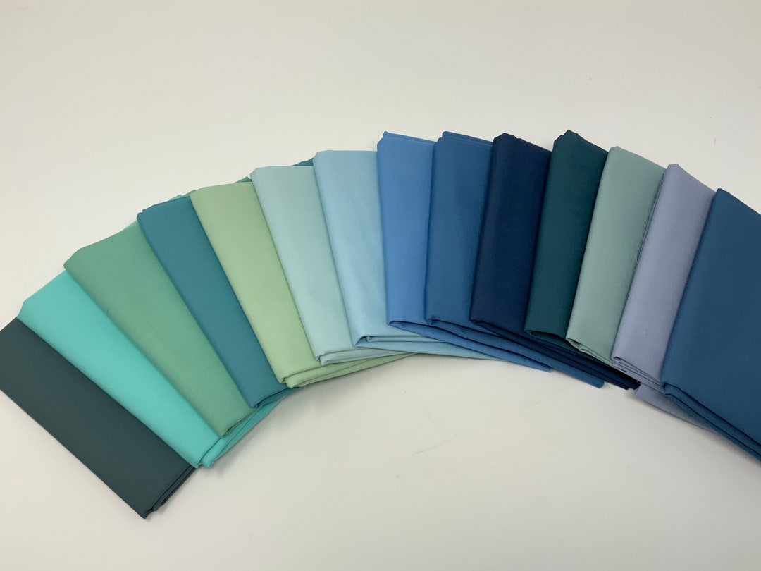 Blue Skies Curated Art Gallery Pure Solids Fabric AGF Solid Bundle AGF ...