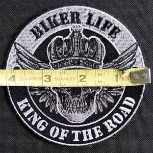 Biker Life King of the Road Crowned Skull With Wings MC Club ...