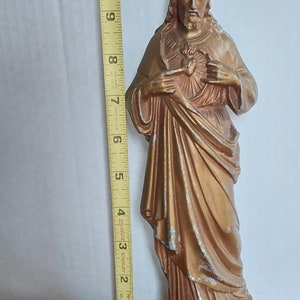 Sacred Heart of Jesus Religious Cast Metal Statue Figure Christ Rare ...