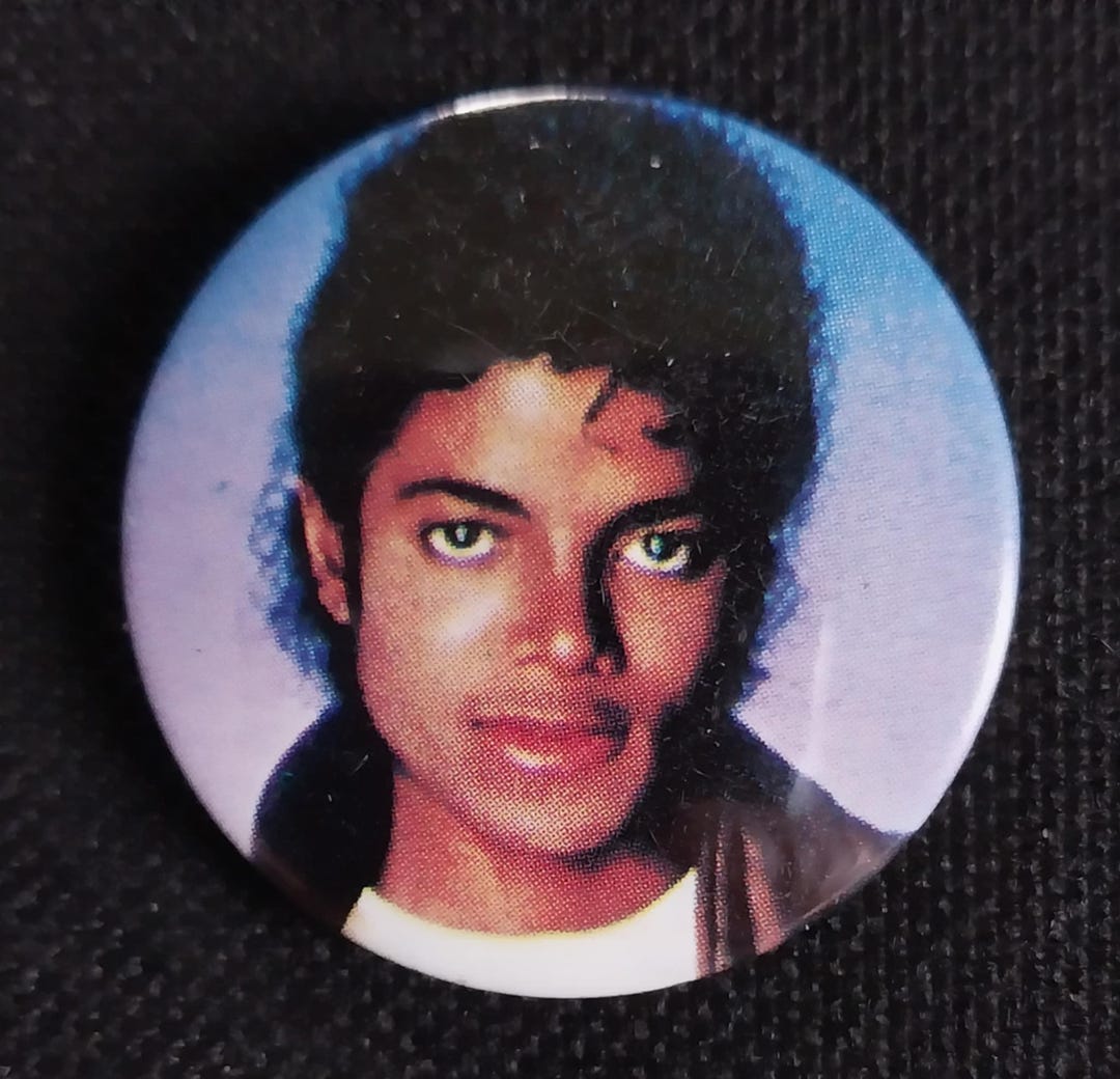 True Vintage 80s Original Michael Jackson Band Pin Pinback Button Badge ...