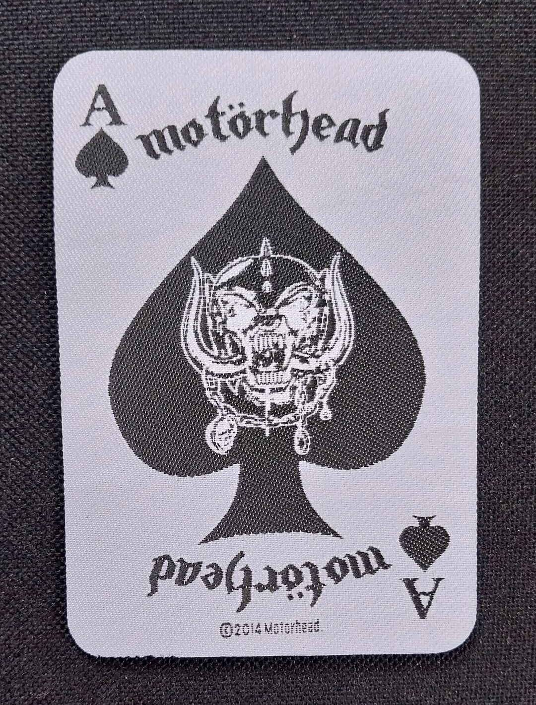 Licensed Motorhead Ace of Spades Card Motörhead Woven Sew on Battle ...