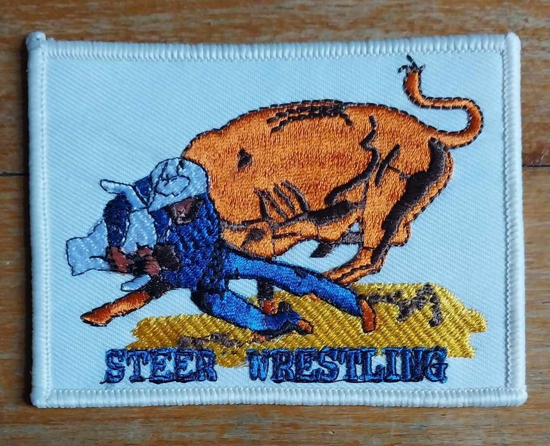 Steer Wrestling NFR Rodeo Collectors Patch - Etsy