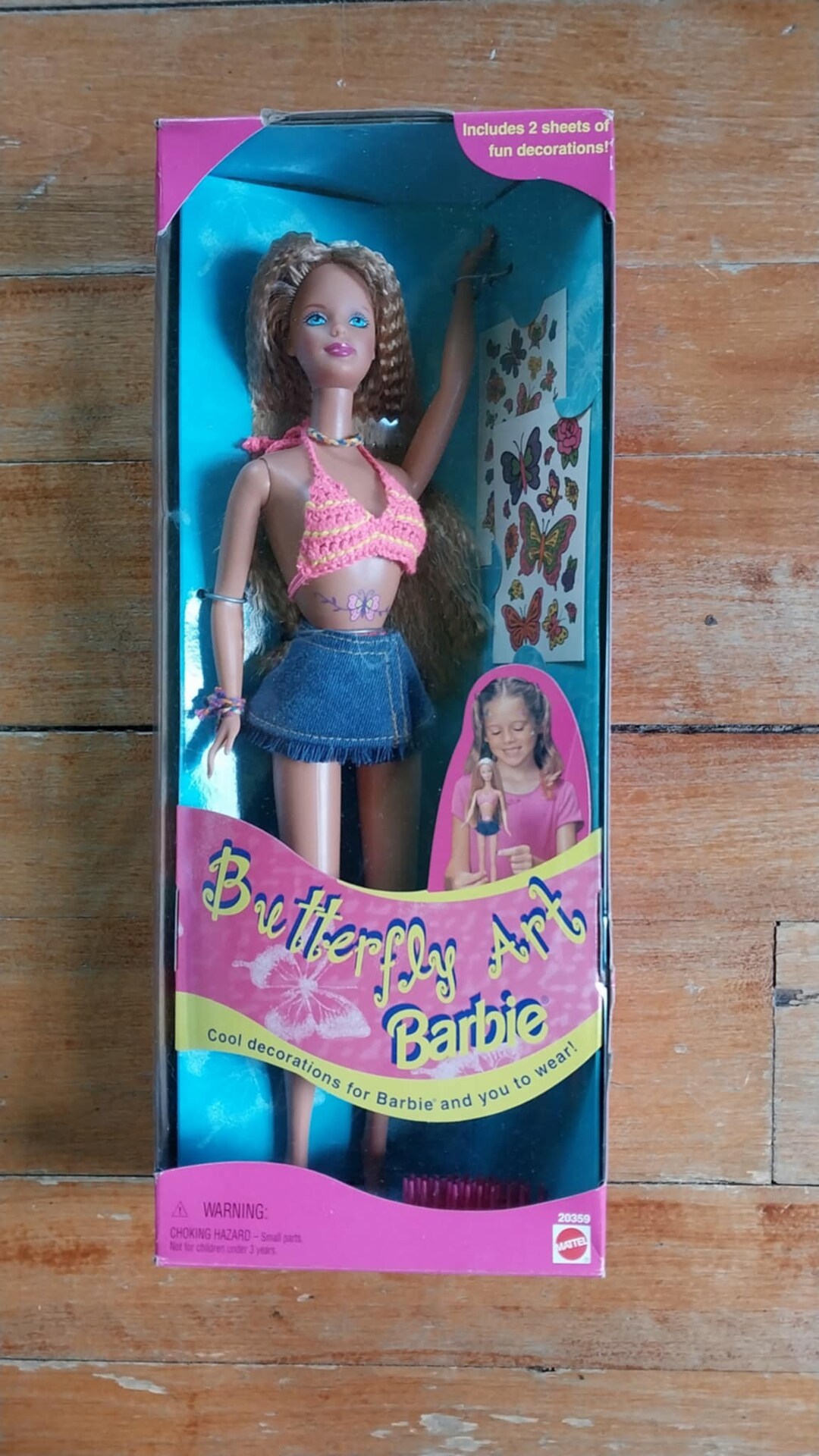 MATTEL Controversial Recalled Butterfly Art Tattoo Barbie Doll 1998 New ...