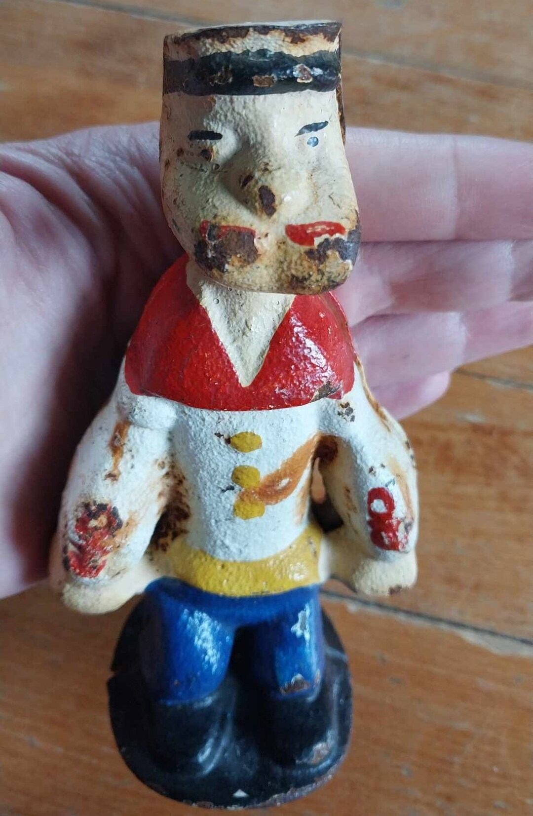 Vintage Cast Iron Popeye the Sailor Man Figure Bank - Etsy