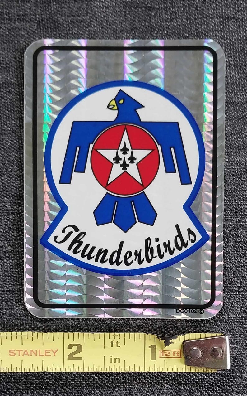 Vintage Reflective Prism Vending Decal Sticker - USAF Thunderbirds - Etsy