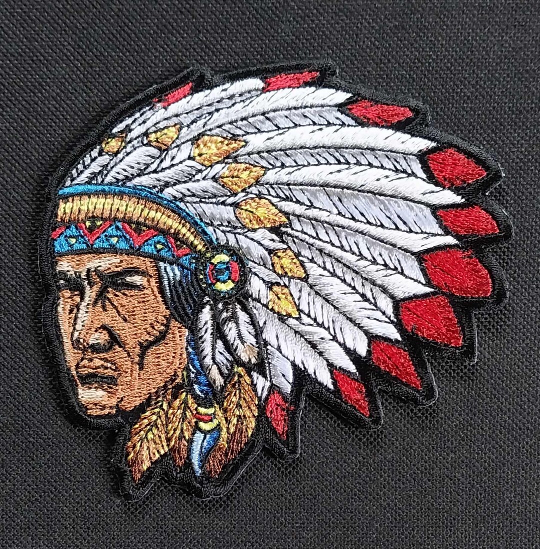 Native Chief Motorcycle Vest Jacket Biker Embroidered Iron on Patch - Etsy
