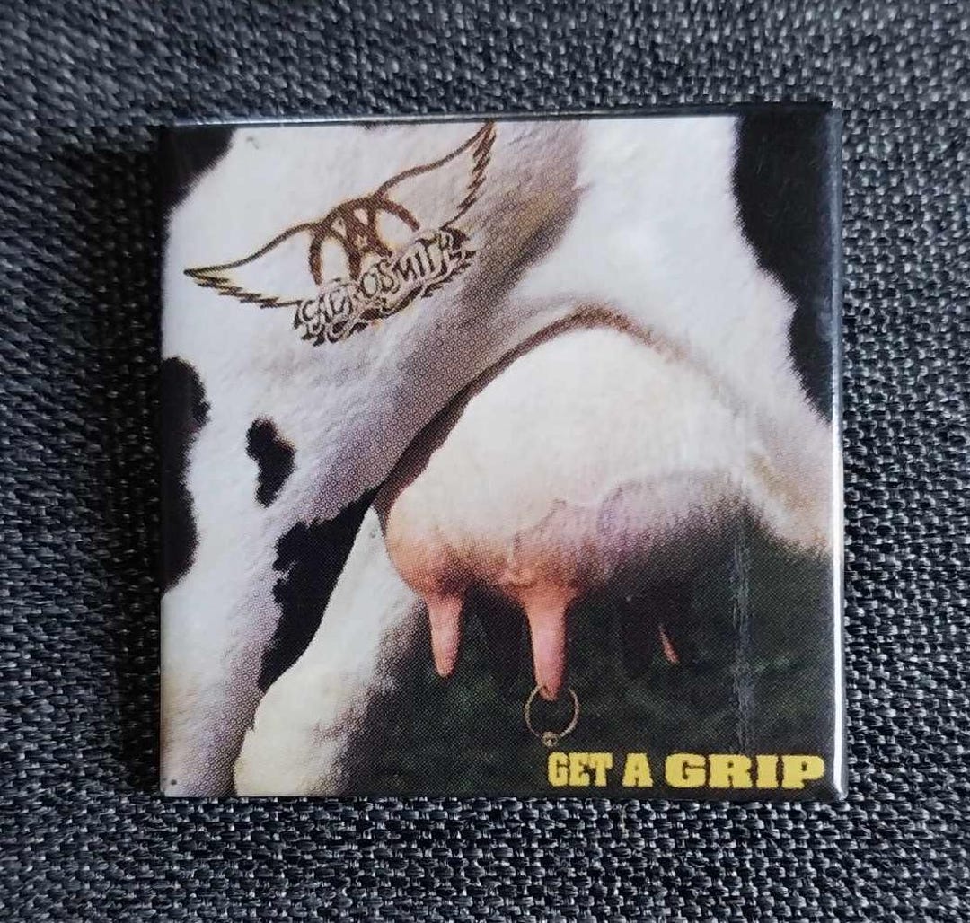Aerosmith Get A Grip Album Cover Vintage 90s Rock Band Pin Button Badge ...