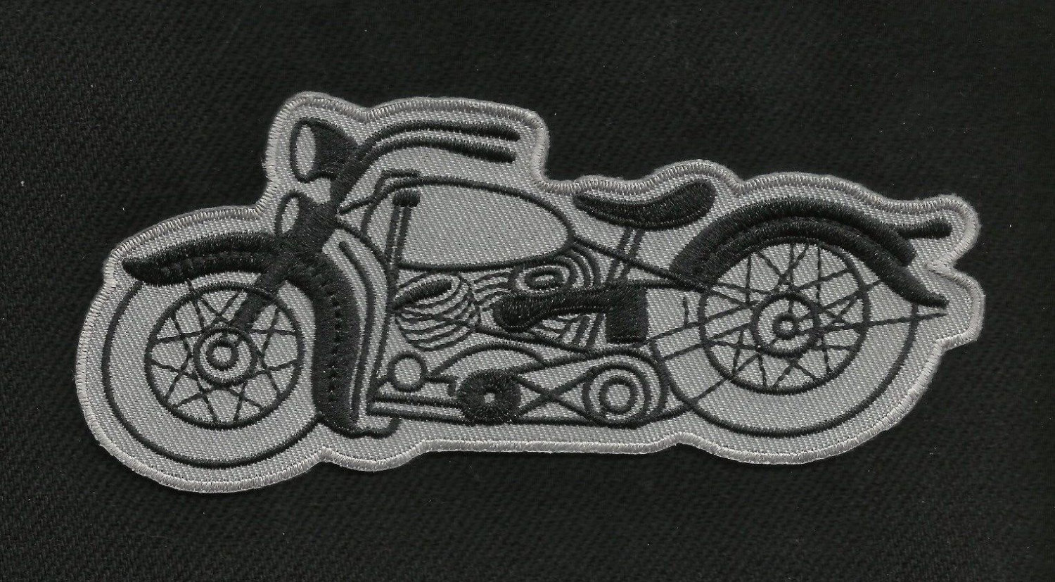 Vintage 50s Style Motorcycle Biker Patch gray | Etsy