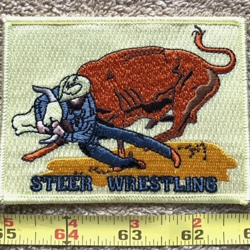 Steer Wrestling NFR Rodeo Collectors Patch - Etsy