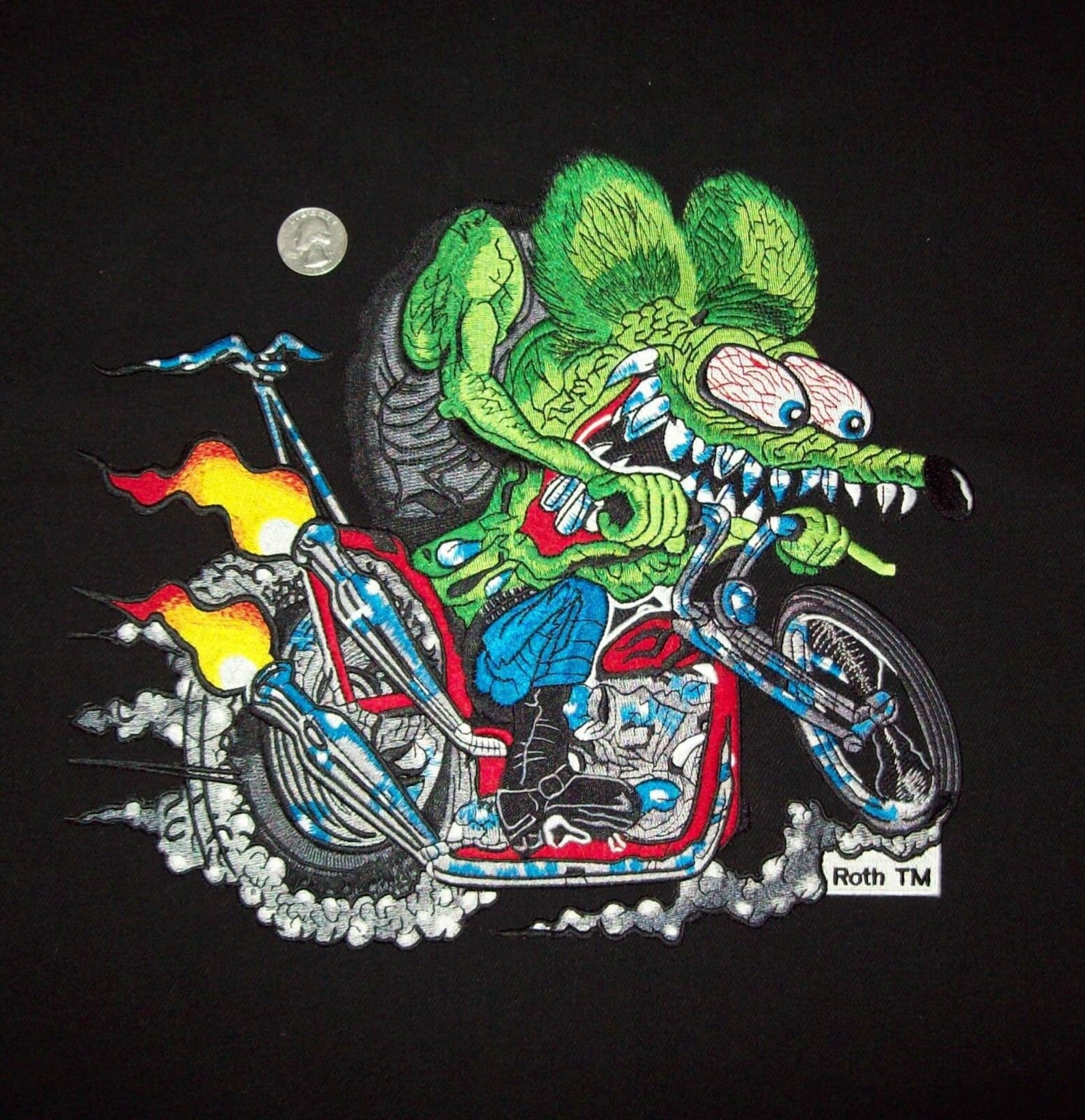 XL Ed Roth Rat Fink Chopper Back Patch (10.5" X 12") - Etsy