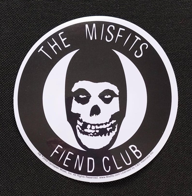 THE MISFITS Licensed Music Band Decal Sticker - Fiend Club - Etsy