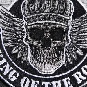 Biker Life King of the Road Crowned Skull With Wings MC Club ...