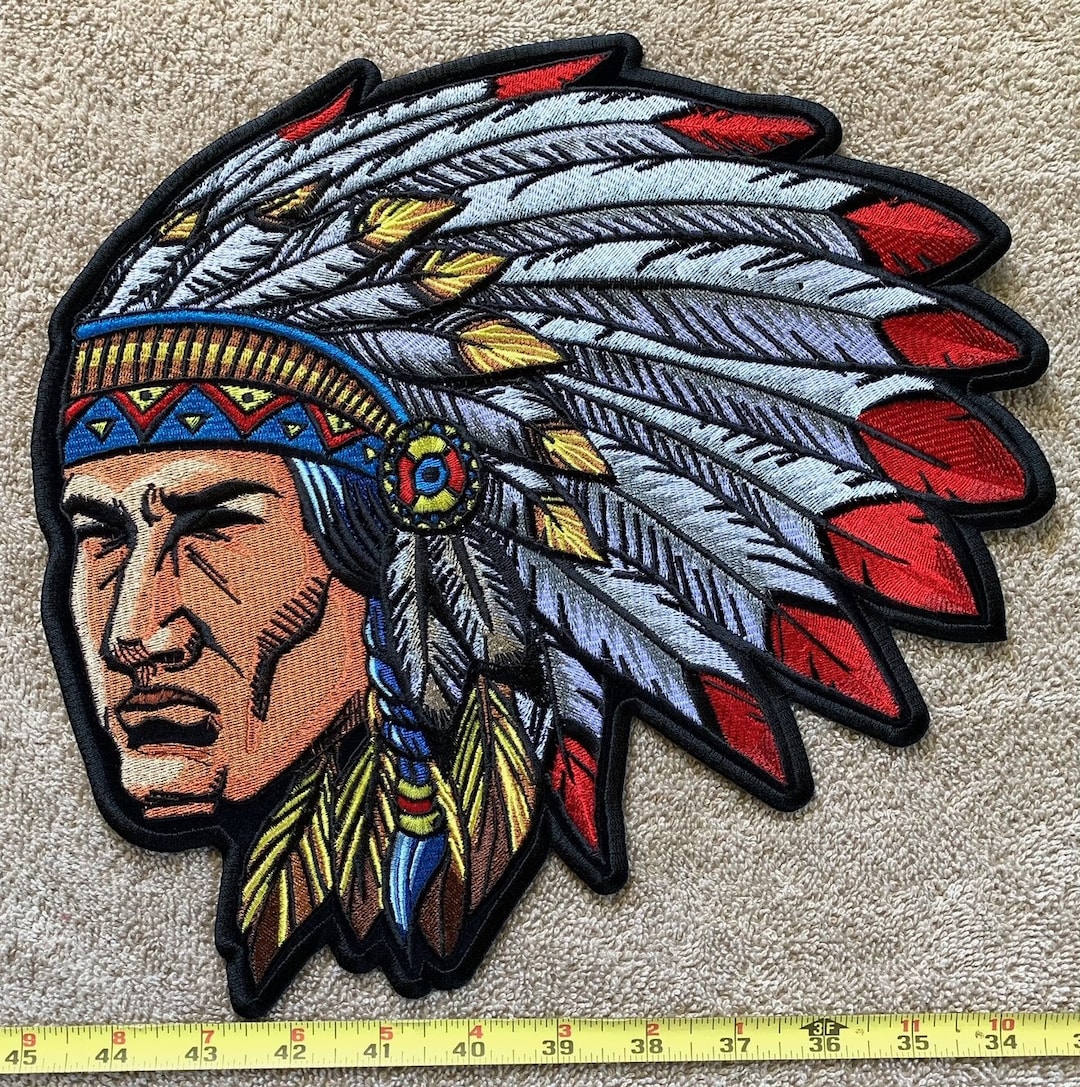 LARGE Native Motorcycle Vest Biker Iron on Back Patch - Etsy