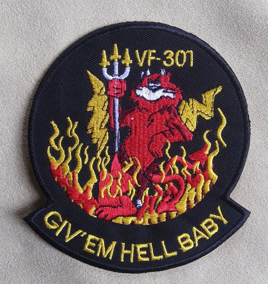 F-14 TOMCAT Giv'em Hell Baby Devils Disciples Fighter Squadron VF ...