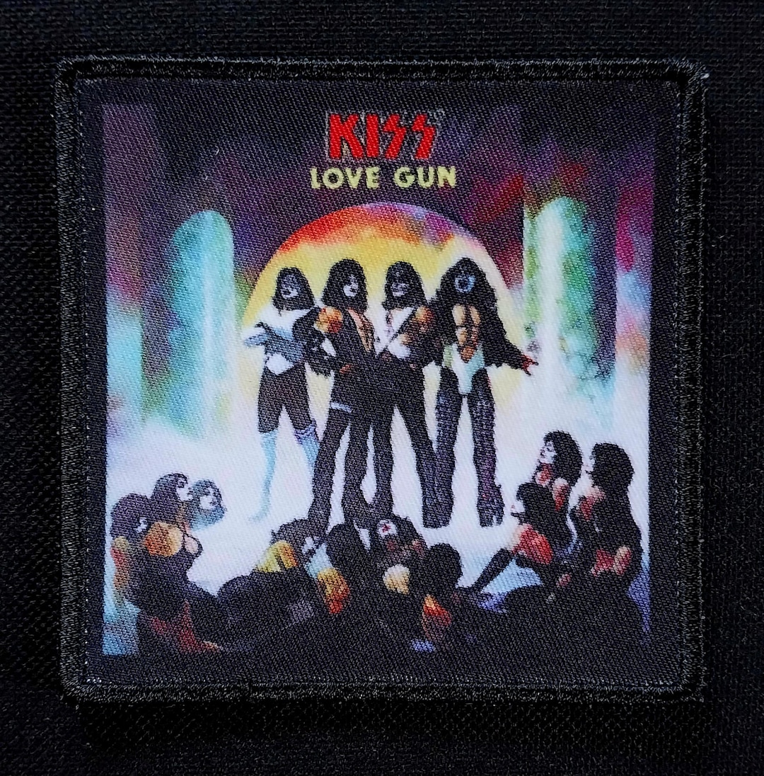 Licensed KISS Love Gun Album Cover Classic Hard Rock Band Battle Jacket ...