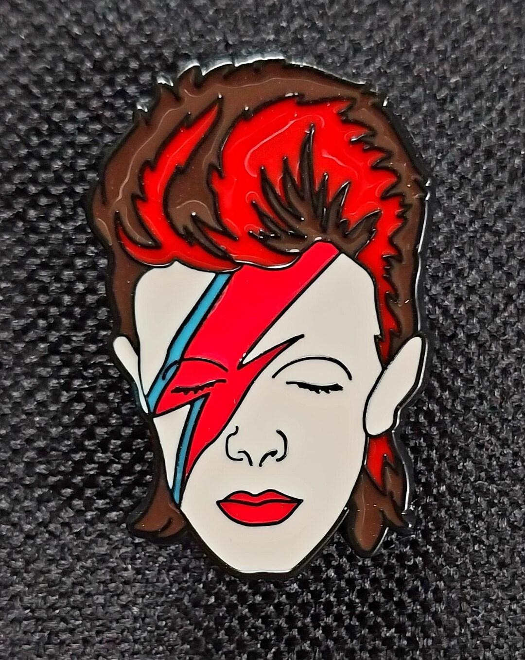 David Bowie Ziggy Stardust Licensed Band Merch Metal Enamel Lapel Pin ...