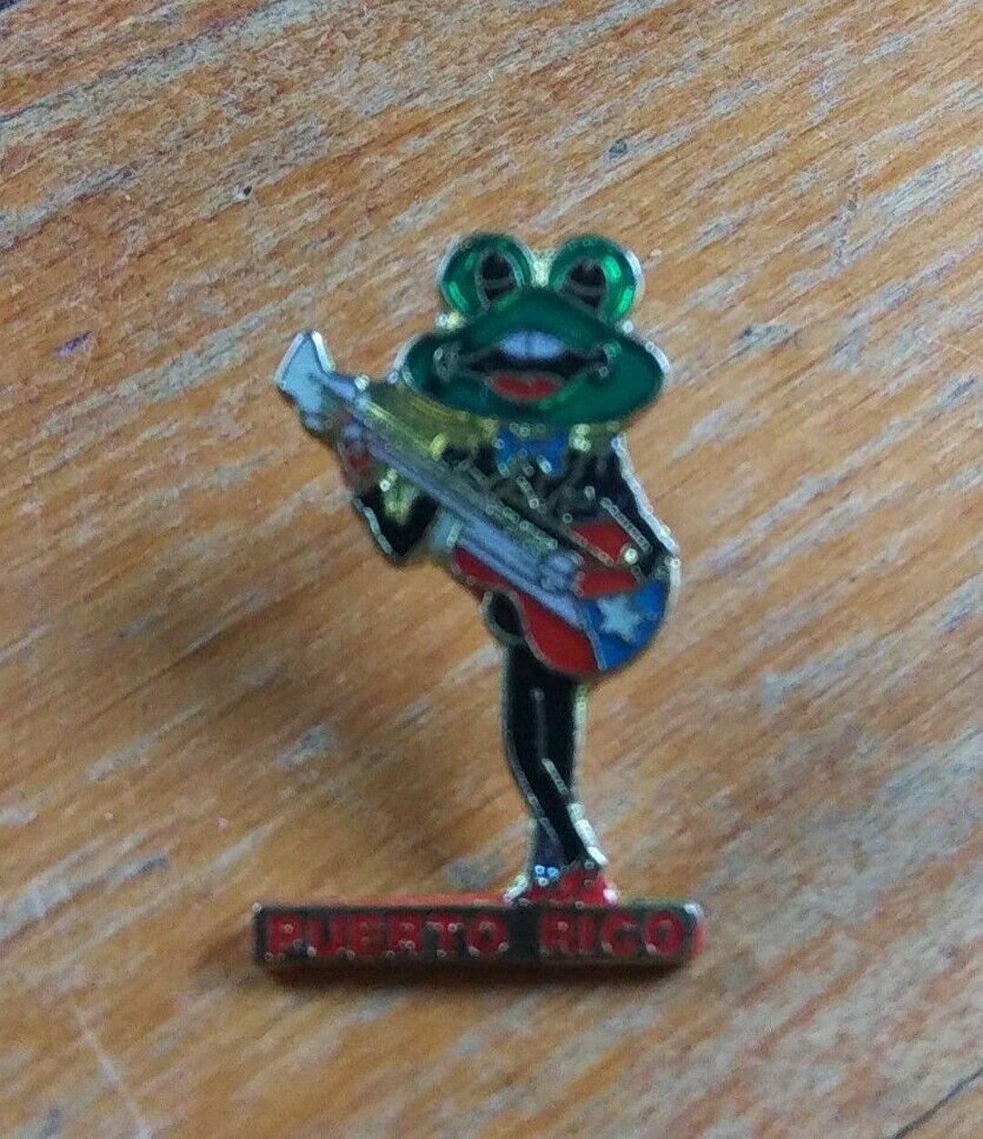 Frog Lapel Pin Puerto Rico Enameled Vintage - Etsy