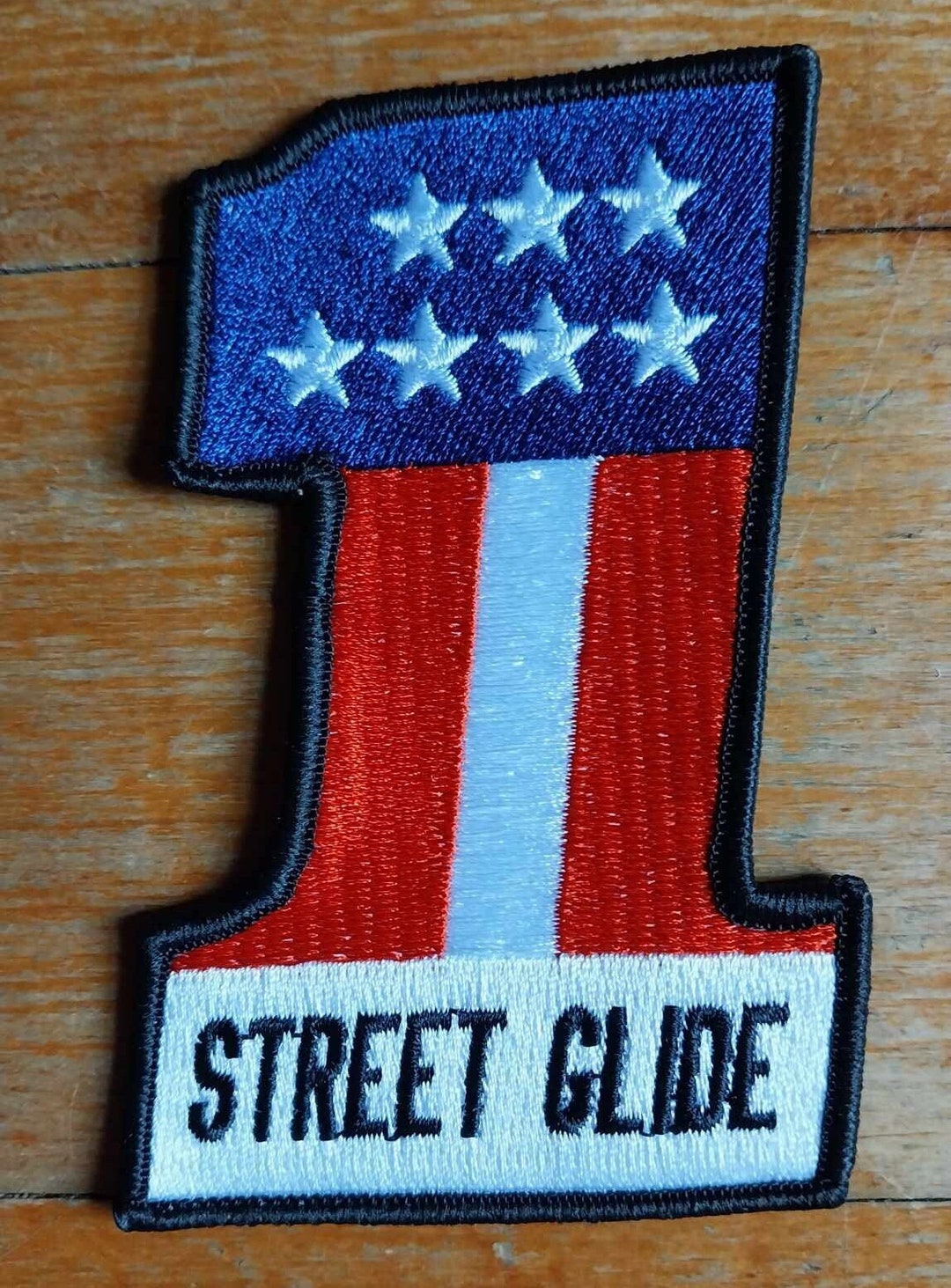 USA #1 Street Glide Motorcycle Biker Iron on Embroidered Racing Patch ...