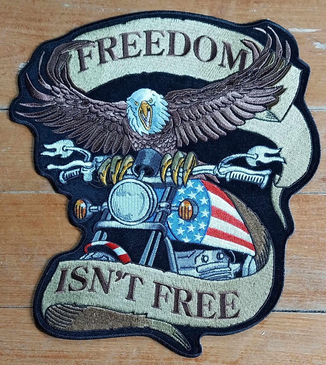 LARGE Embroidered Jacket Patch - American Eagle Freedom Isn't Free ...