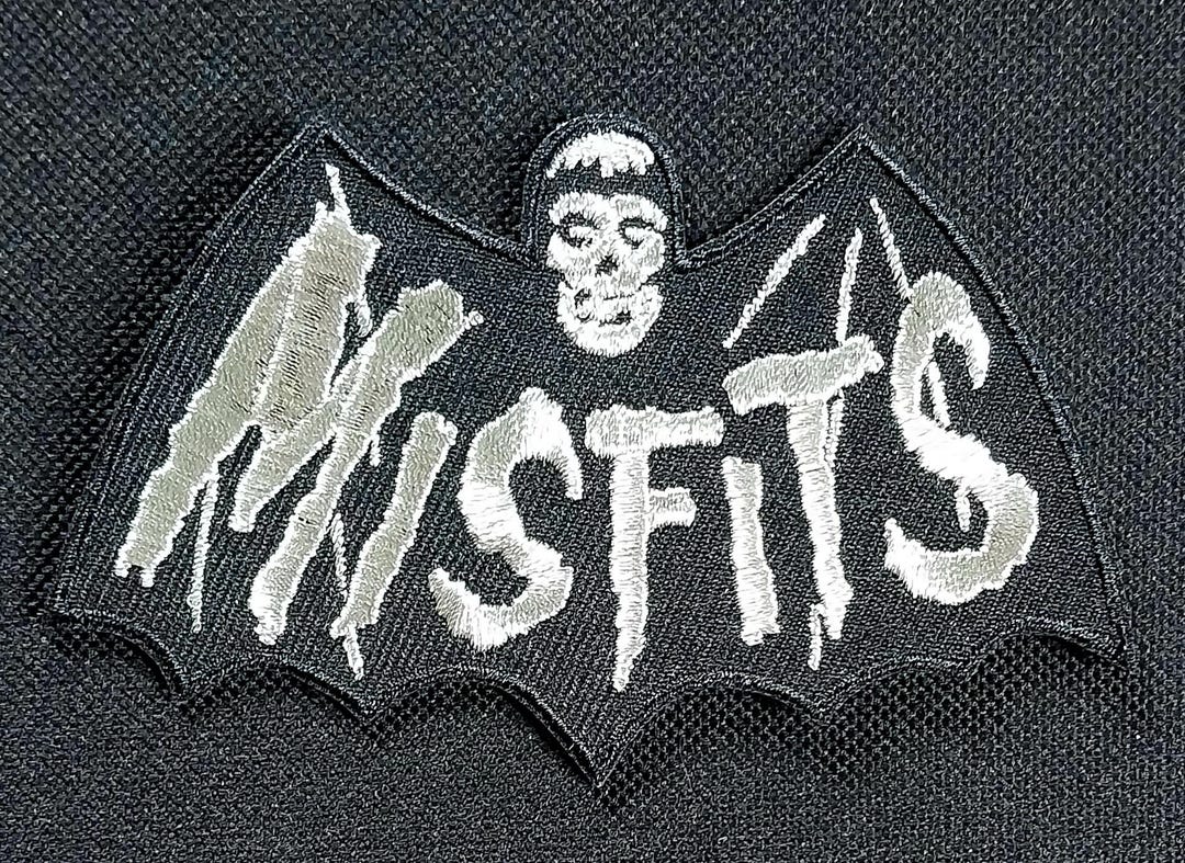 Licensed MISFITS Bat Fiend Music Band Iron on Battle Jacket Back Patch ...