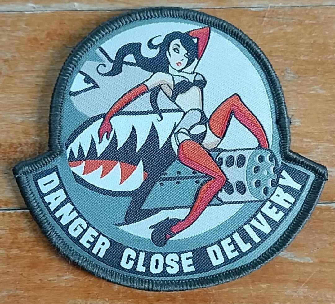 Danger Close Delivery Pin up ~ Hook Backing ~ Morale Tac Patch - Etsy