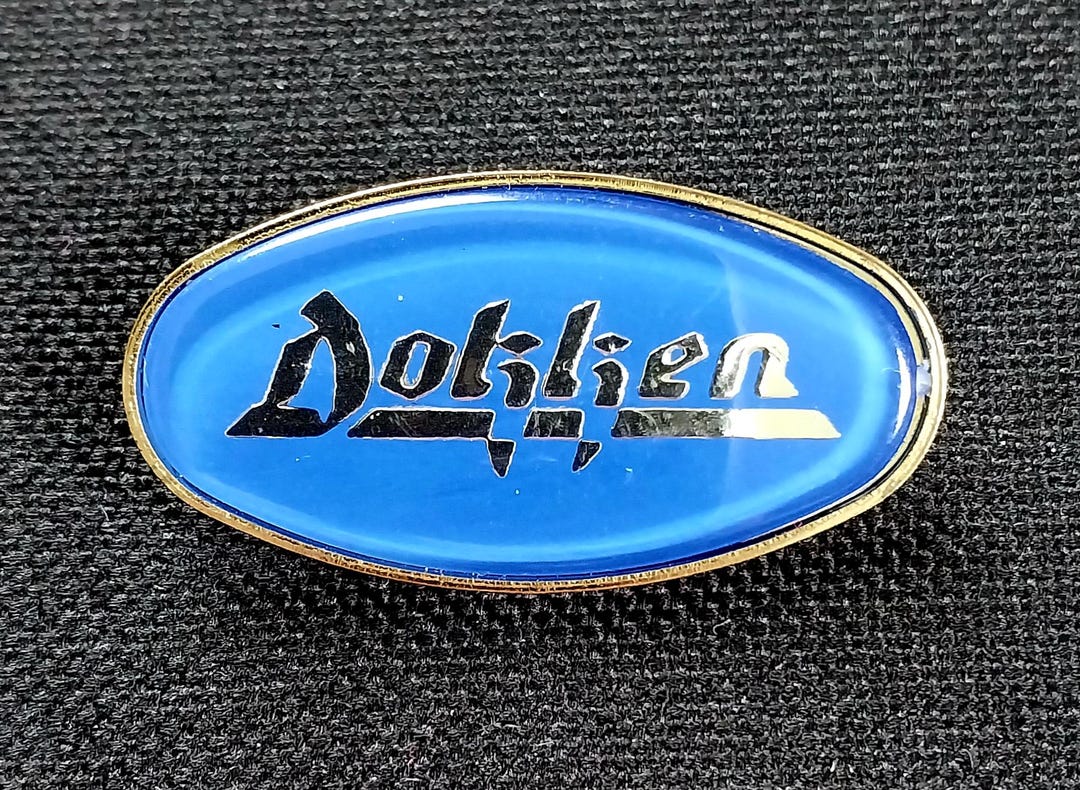 RARE True Vintage Original DOKKEN Classic Hard Rock Band Logo Album Group 80s Metal Enamel Lapel ...