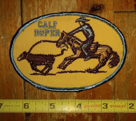 Vintage Rodeo Calf Roper Souvenir NFR Collectors Western Patch | Etsy