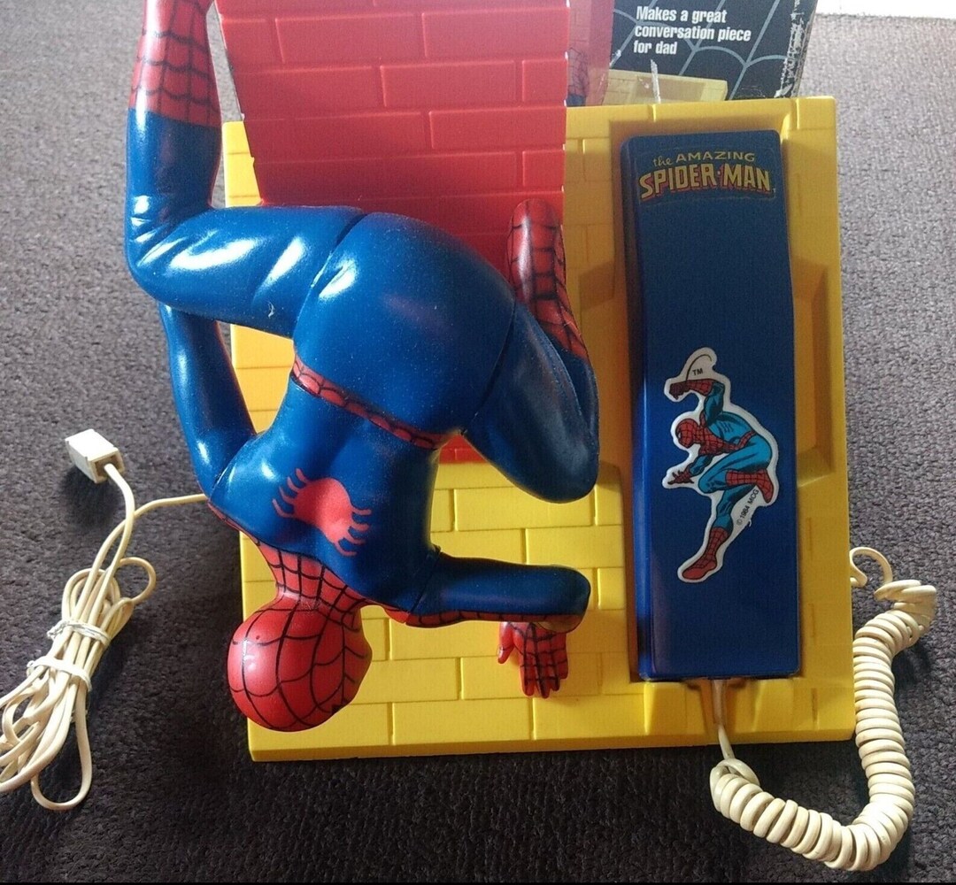 Vintage Spider Man Marvel Comics Corded Home Phone Landline Telephone ...