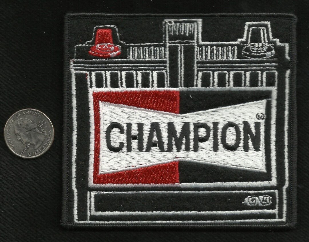 Lrg CHAMPION SPARK Plugs Greaser Racing Rockabilly Hot Rod Patch New ...