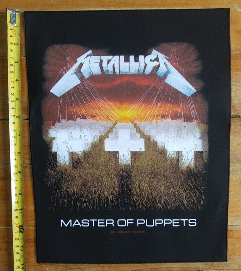 Large MASTER OF PUPPETS Metallica Sew on Battle Jacket Woven Canvas ...