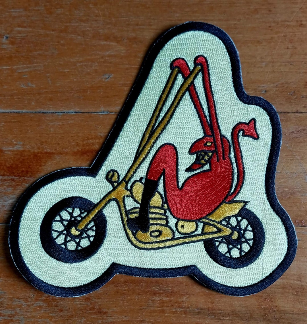 Devil Ape Hanger Motorcycle Patch - Vintage Style Biker Iron on (6" X 6 ...