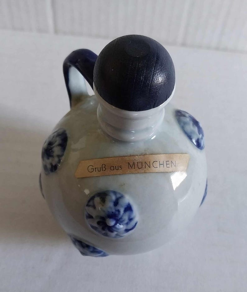 Vintage Ceramic Decanter - German FEINER ENZIAN Magister Munchen Bottle ...