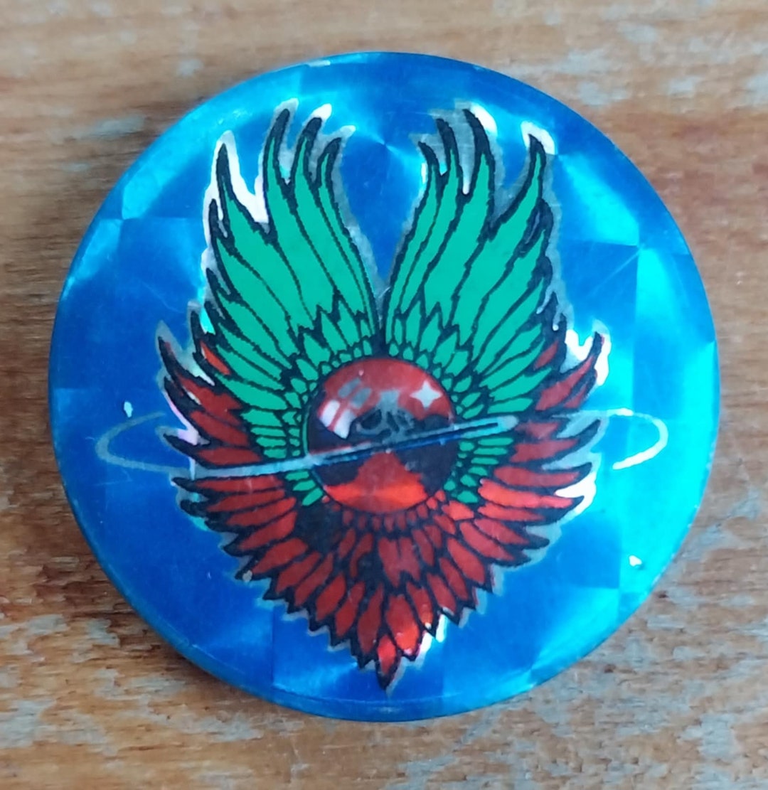 True Vintage 80s Original JOURNEY Album Prism Pin Pinback Button Badge ...