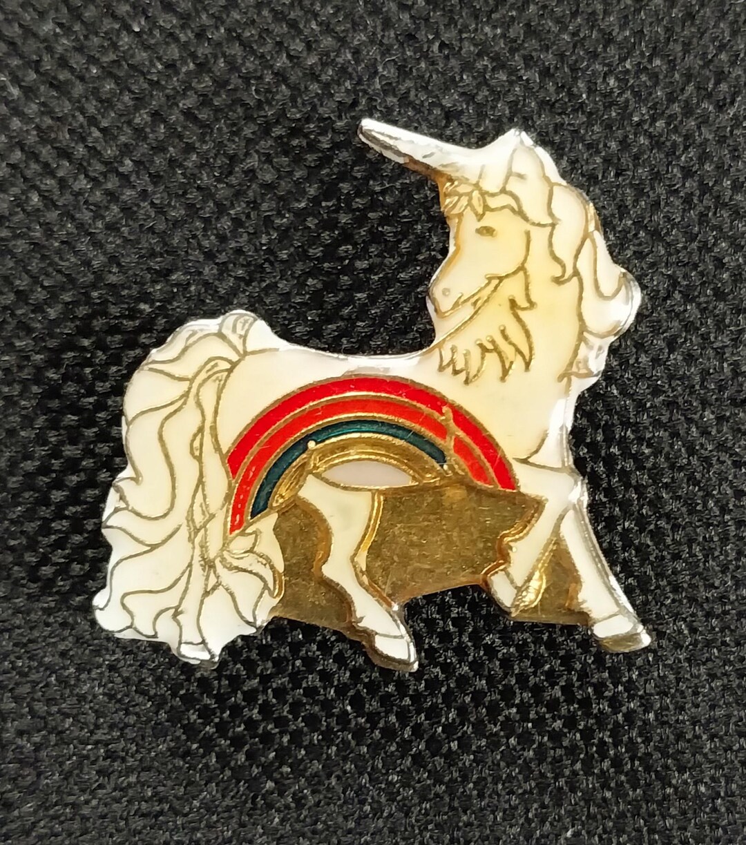 Vintage Unicorn Rainbow Enamel Lapel Pin Badge Pinback - Etsy