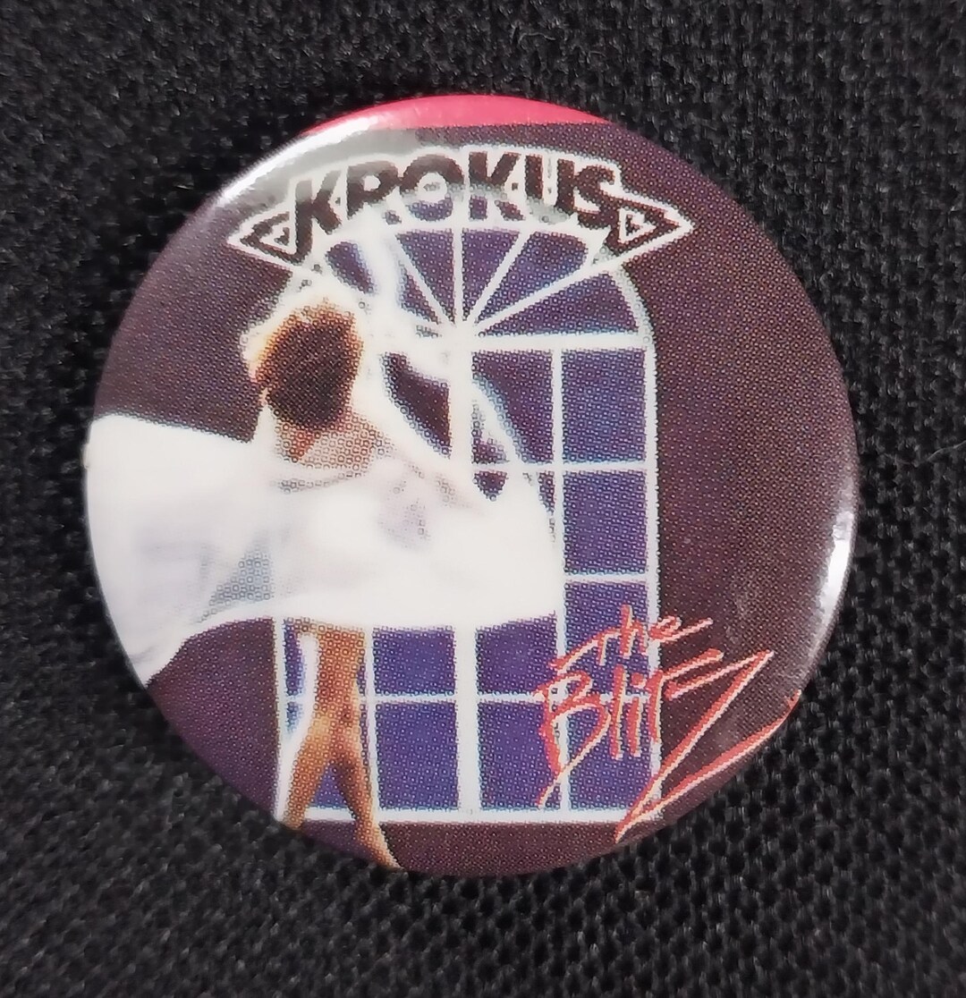Vintage 1984 - KROKUS ~ THE BLITZ Album Cover Hard Rock Music Pin ...