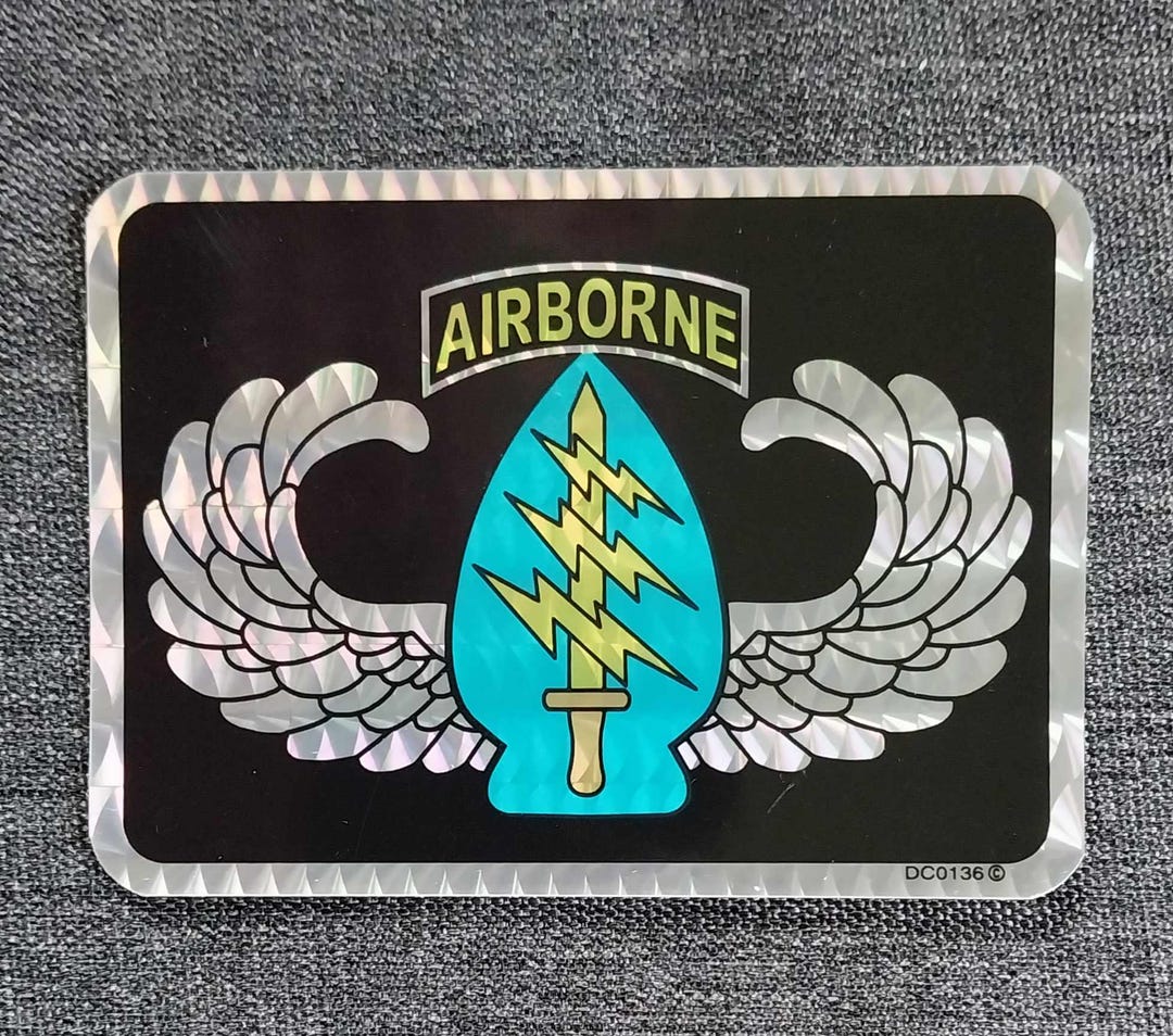 Vintage Reflective Prism Vending Decal Sticker - ARMY Special Forces ...