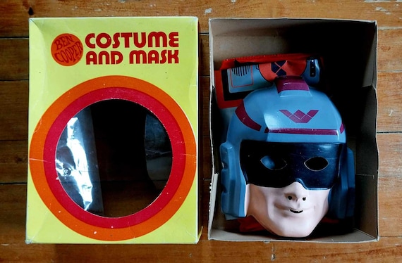 Vintage 80s Ben Cooper Costume & Mask Lazer Tag Size … - Gem